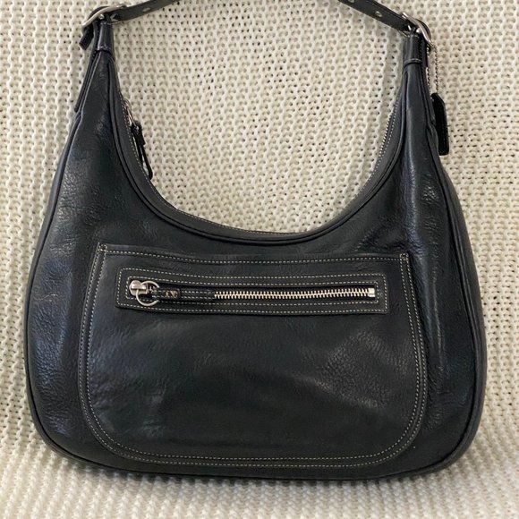 Coach | Bags | Vintage Coach Black Pebbled Leather Bag | Poshmark
